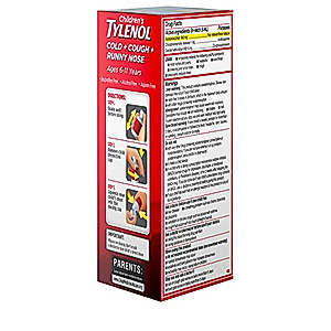 Tylenol Children's Cold + Cough + Runny Nose Oral Suspension, Grape, 4 Fl. Oz