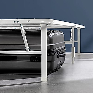 ZINUS SmartBase Tool-Free Assembly Mattress Foundation / 14 Inch Metal Platform Bed Frame / No Box Spring Needed / Sturdy Steel Frame / Underbed Storage, White, Cal King