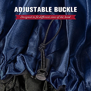 Geyoga 4 Pieces Satin Sleep Cap for Women Adjustable Satin Bonnet Large Sleep Bonnet Hair Bonnet Cap for Sleeping for Natural, Long and Curly Hair