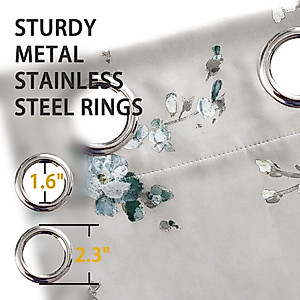 DriftAway Floral Curtains for Living Room 52 Inch x 84 Inch Room Darkening Grommet Thermal Window Treatment for Bedroom Farmhouse 2 Panels