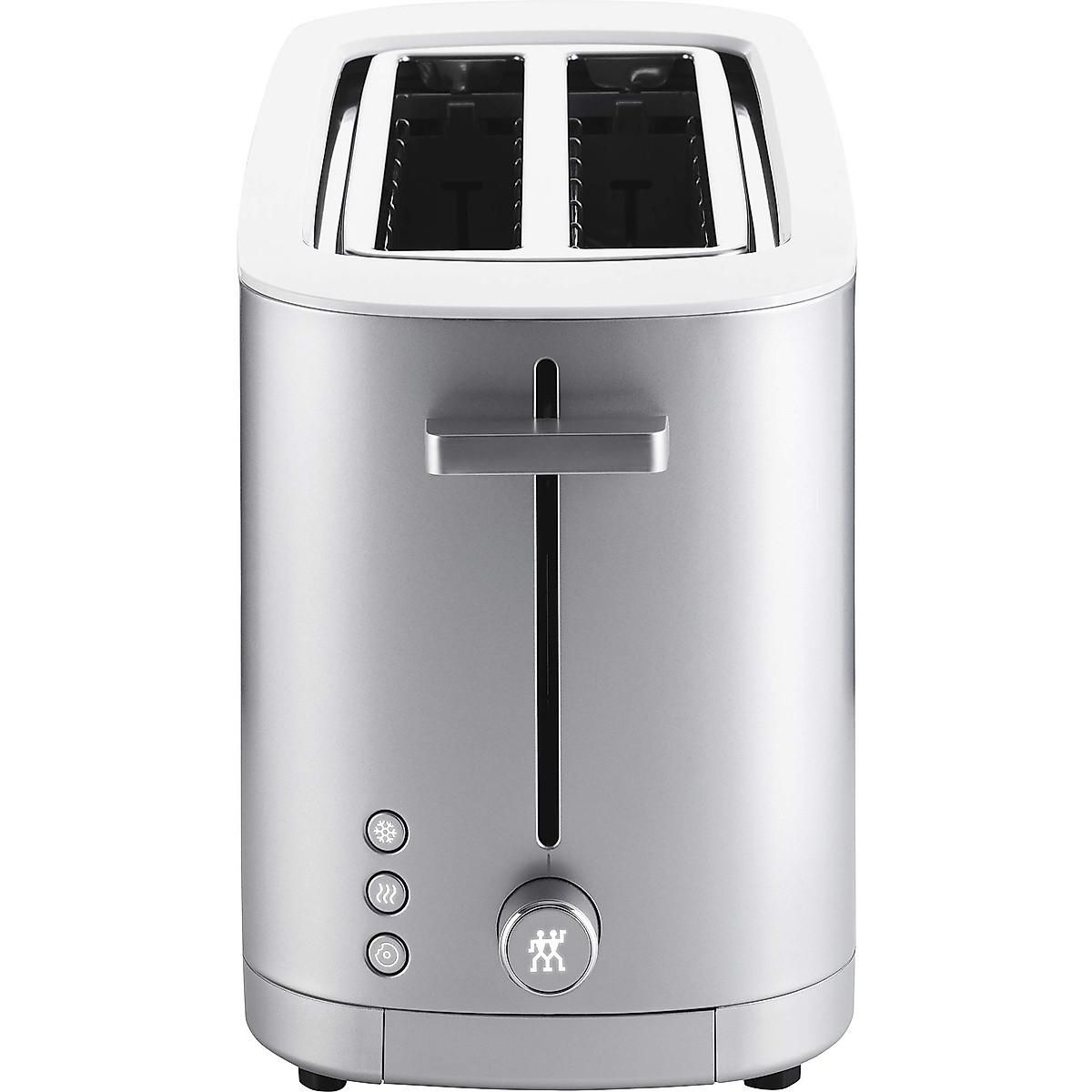 ZWILLING Enfinigy 2 Long Slot Toaster, 4 Slices with Extra Wide 1.5" Slots for Bagels, 7 Toast Settings, Even Toasting, Reheat, Cancel, Defrost, Silver