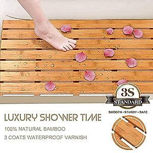 Domax Bathtub Caddy Tray and Bamboo Bath Mat