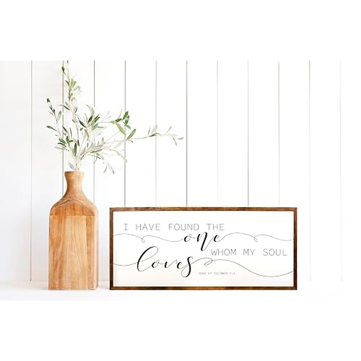 10x20 inches, I Have Found The One Whom my Soul Loves Sign - Bedroom Signs Above the Bed - Bedroom Signs - Bedroom Decor - Signs for Above Bed - Song of Solomon Sign - Master Bedroom Wall