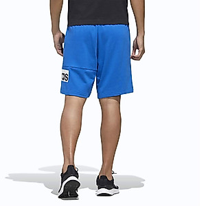 adidas Men's Color Block Shorts Glory Blue/White Medium