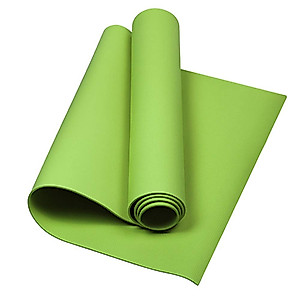 Yoga Mat, 4mm Thick Eco Friendly Non-Slip Fitness Pad, EVA Exercise Pad for Exercise Gym Pilates Glute Bridge, Lightweight Cushioned Fitness Mat Workout Mat Floor Training Exercise Mat - 173x 60cm