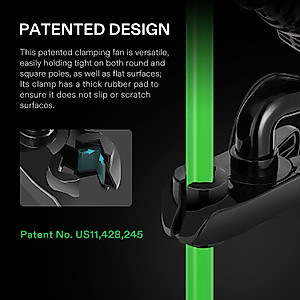 VIVOSUN AeroWave A6 6-Inch Clip-on Fan, Patented Portable Indoor Fan with Clip, 2-Speed Adjustment, Cord, Strong Airflow but Low Noise, and Fully-Adjustable Tilt for Grow Tent, Black