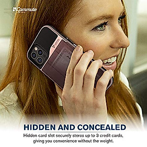 VENA vCommute Wallet Case Compatible with Apple iPhone 12 / iPhone 12 Pro (6.1"-inch), (Military Grade Drop Protection) Flip Leather Cover Card Slot Holder with Kickstand - Rose Gold