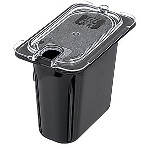 Carlisle FoodService Products 10337U07 StorPlus Ninth Size Polycarbonate Universal Flat Surface Notched Food Pan Lid, Clear (Pack of 6)