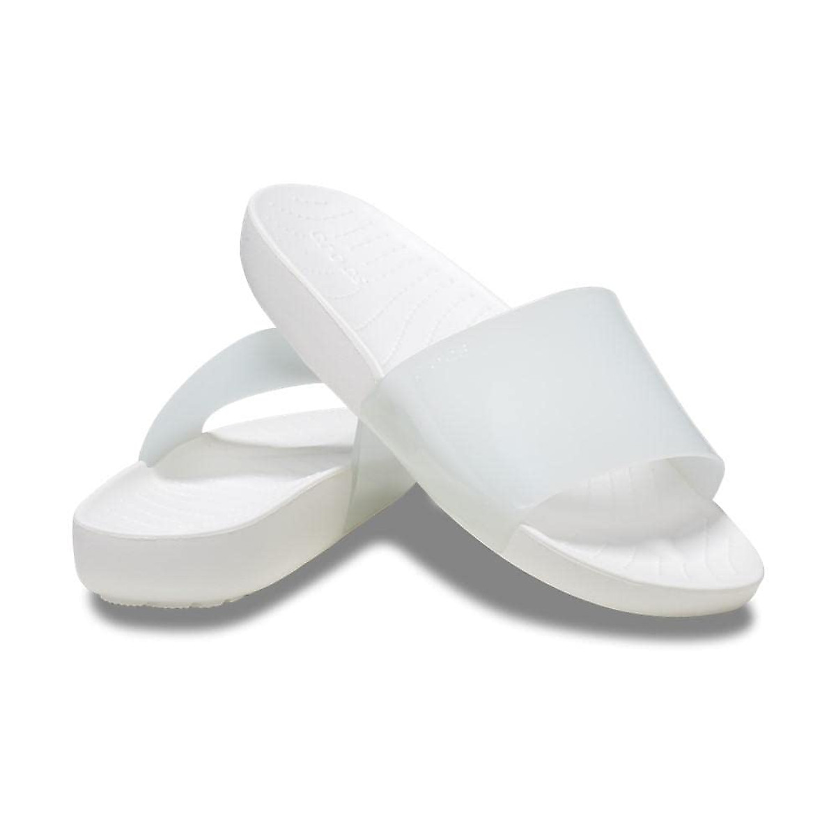 Crocs Women's Splash Slides Sandal, White, Numeric_7