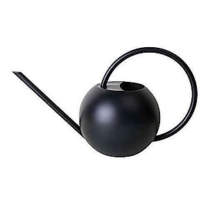SHWQ Stainless Steel Water Can for Indoor Plants and Garden 35 OZ () Matte Black Decor Patio Decor Watering can Spray Watering can Watering can for Indoor Plants Plant Watering can Garden Decora