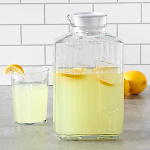 Anchor Hocking 2 Quart Bistro Pitcher with Lid, Pack of Two