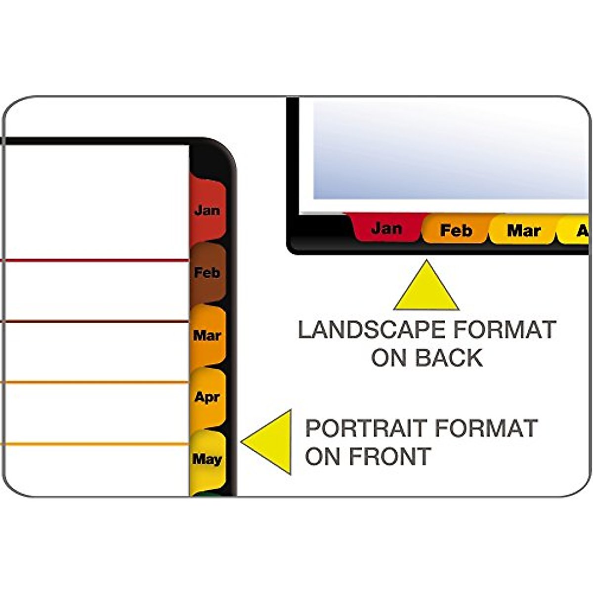 Cardinal OneStep Binder Dividers, 12-Tab Monthly, Customizable Table of Contents, Reversible Multicolor Tabs, 1 Set (60318CB)