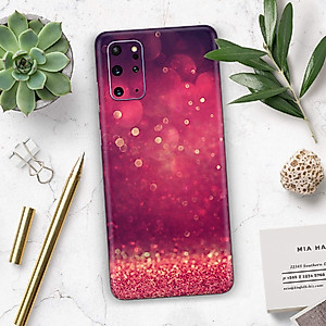 DesignSkinz Dark Pink Shimmering Orbs of Light Protective Vinyl Decal Wrap Skin Cover Compatible with The Samsung Galaxy S20 (Screen Trim & Back Glass Skin)