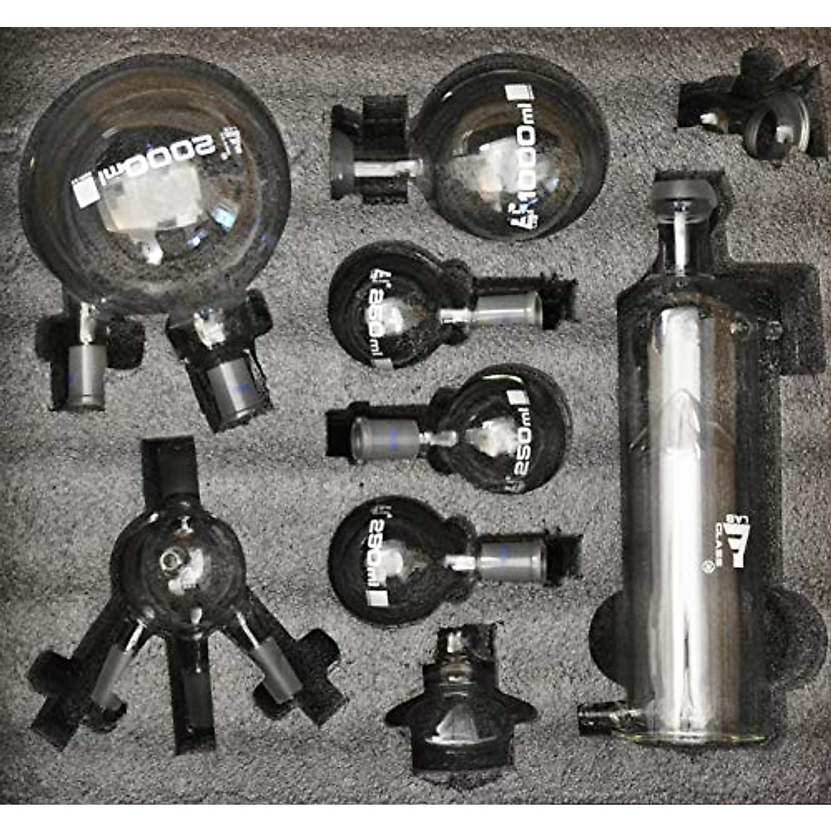 Short Path Distillation Set, 21 Piece - ASTM Type I, Class A - Borosilicate 3.3 Glass - Glassware Only - Eisco Labs