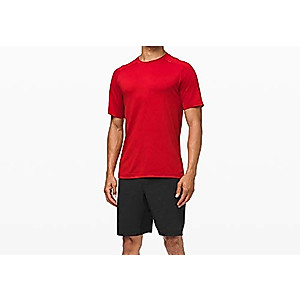 Lululemon Athletica Lululemon Mens Metal Vent Tech Short Sleeve Shirt (Dark Red, M) Medium