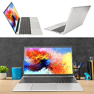 Acogedor 15.6in Ultra Slim Laptop, Windows11, IPS 1920x1080 HD Screen, 16GB + 128GB, for Intel N5095, Backlit Keyboard, Fingerprint Unlock, 2.4G 5G WiFi Thin Portable Laptop Computer