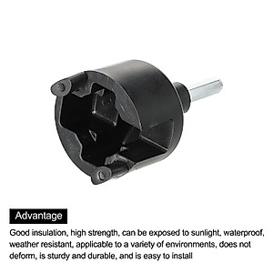 PATIKIL Electric Fence Insulator Screw-in Ring Insulator Wood Post Insulator for Farm Fencing Power Grid System