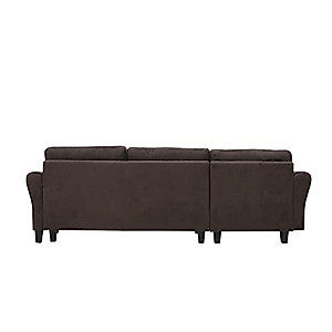LifeStyle Solutions Rolled arms Sectional Sofa, Coffee