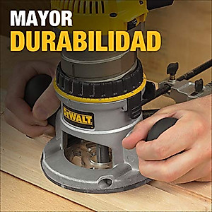 DEWALT Router, Fixed Base, 1-3/4-HP, 5/128” Per Turn, Compact and Portable, Corded (DW616),Yellow