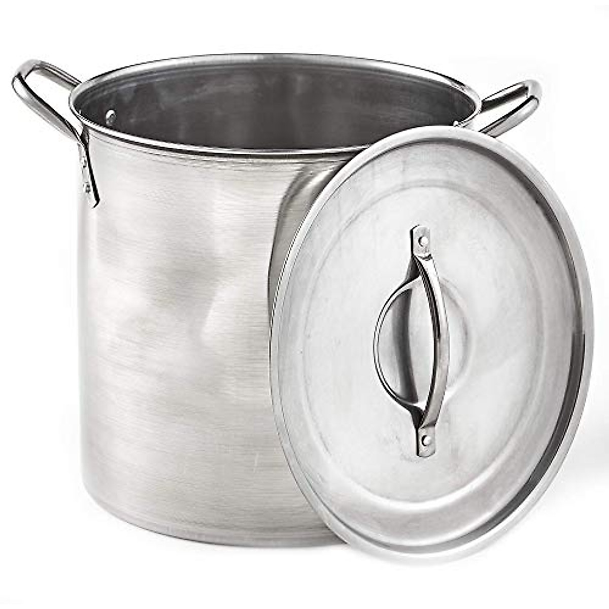 IMUSA USA Stainless Steel Stock Pot with Lid 12-Quart, Silver