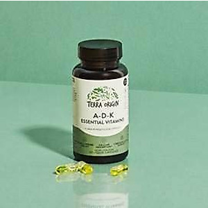 Terra Origin ADK Essential Vitamins - 60 High Potency Liquid Capsules, Vegan, Non-GMO, Gluten Free, Made in The USA.