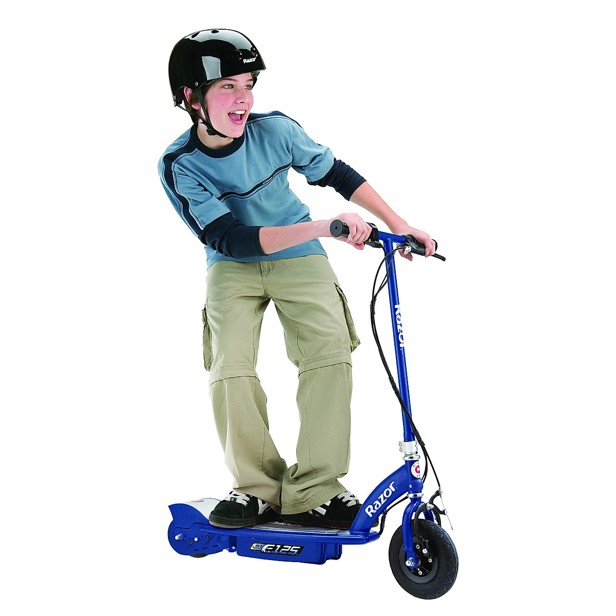 Razor E100 & E125 Kids 24 Volt Motorized Electric Battery Powered Toy Scooters, Blue & Purple