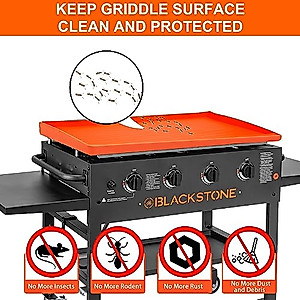 USRCAKW 36 Inch Upgrade Full-Wrap Edge Griddle Mat Cover for Blackstone, Silicone Grill Mat Griddle Protector Blackstone Accessories Reusable and Durable, Protect from Dust, Rust, Insects and Leaves