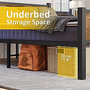 IRONCK Bed Frame, Full Size Platform Bed with Headboard and Footboard, 13 Heavy Duty Steel Slats, More Stronger, Easy Assembly, Noise-Free, No Box Spring Needed