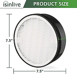 LV-H132 Replacement Filter Compatible with LEVOIT LV-H132 Air Purifier, Pre Filters, H13 True HEPA Filter, Activated Carbon Filter, Part # LV-H132-RF, 2 Pack