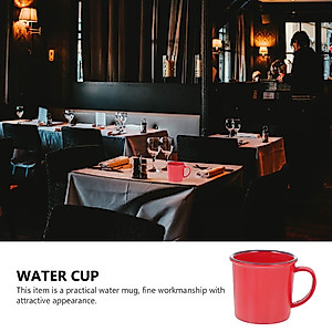 YARDWE Tea Coffee Mug Cup Set: 4Pcs Melamine Faux Enamel Mugs Drinking Cups for Hot Chocolate Tea Travel Camping Outdoor Indoor Home Use