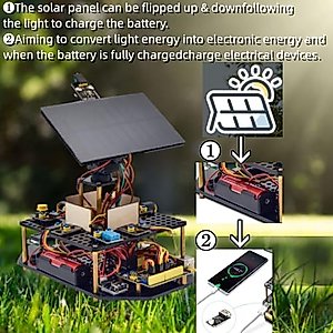 KEYESTUDIO DIY Solar Tracking Electronic Kit for Arduino,Smart Phone Charging Module,Temperature and Humidity Sensor,BH1750 Light Sensor etc.Educational Programming Kit for Teens Adults 15+