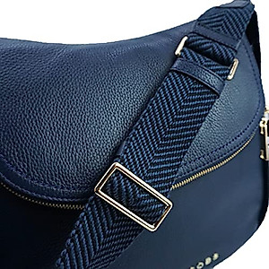 Marc Jacobs H211L01RE21-426 Blue Sea With Gold Hardware Women's Leather Shoulder Hobo Bag