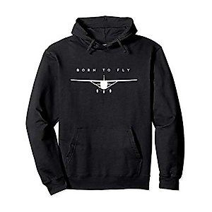 Single Engine Prop Airplane Shirt Born to Fly - Hoodie