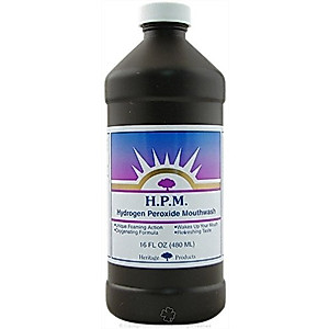 Heritage Products Hydrogen Peroxide Mouthwash, 16-Ounces (Pack of 4)