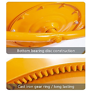 Generic Portable 4.2 Cu Ft Concrete Cement Mixer, 1/2 Hp Electric Mixer Machine with Wheel & 120L Freestanding Barrow Machine, Mixing Tools for Stucco Mortar (Yellow) 41.4 x 28 x 52.8 Inches (Gen120)