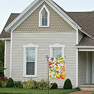 My Little Nest Seasonal Garden Flag Easter Bunny Spring Butterflies Vertical Garden Flags Double Sided for Home Farmhouse Yard Holiday Flag Outdoor Decoration Banner 12"x18"