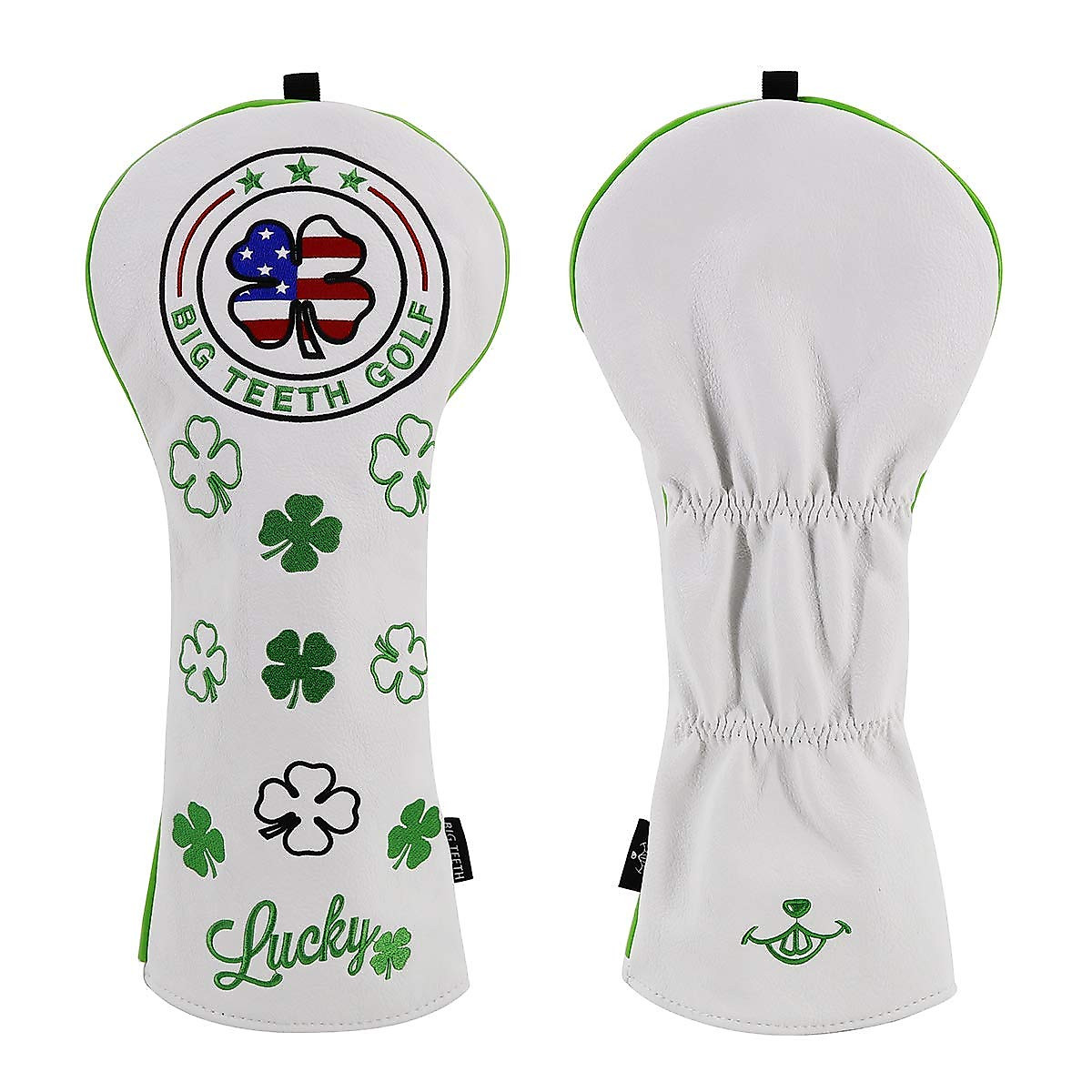 Golf Head Covers Driver Fairway UT Cover Putter Iron Cover Golf Club Protector Lucky Clover