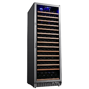 EdgeStar CWR1662SZ 24 Inch Wide 151 Bottle Capacity Free Standing Single Zone Wine Cooler with Even Cooling Technology