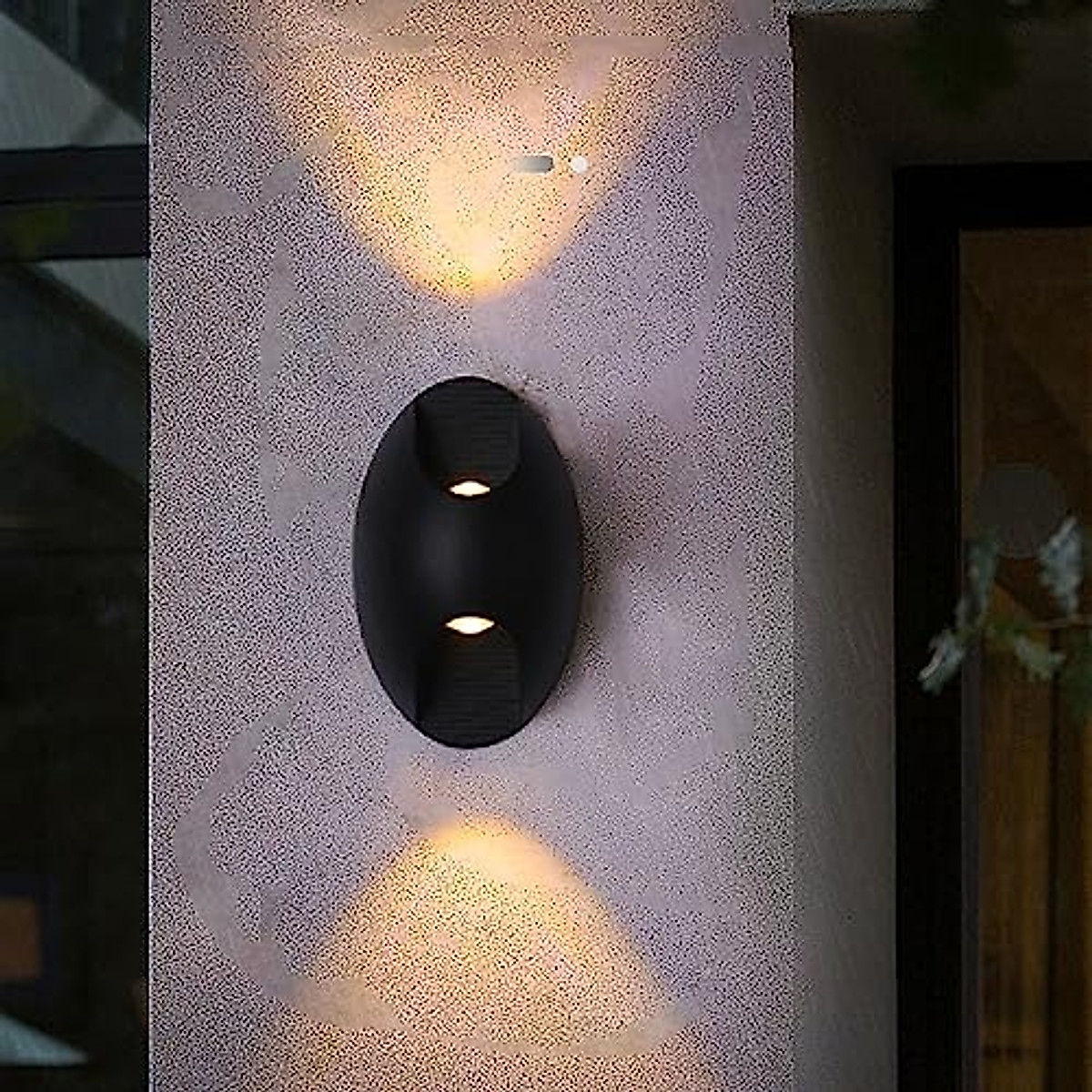 WENZIFI Modern Outdoor Wall Lights IP65 Waterproof Outside Porch Lights Up and Down Lighting Wall Sconce Fixtures Die Cast Aluminum Wall Mounted Lamps for Porch Courtyards Garage Foyer