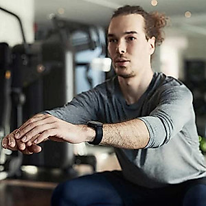 POLAR Unite Water Resistant Health Tracker GPS Smartwatch with Fitness Monitoring Tools; S-L, for Men or Women, Black