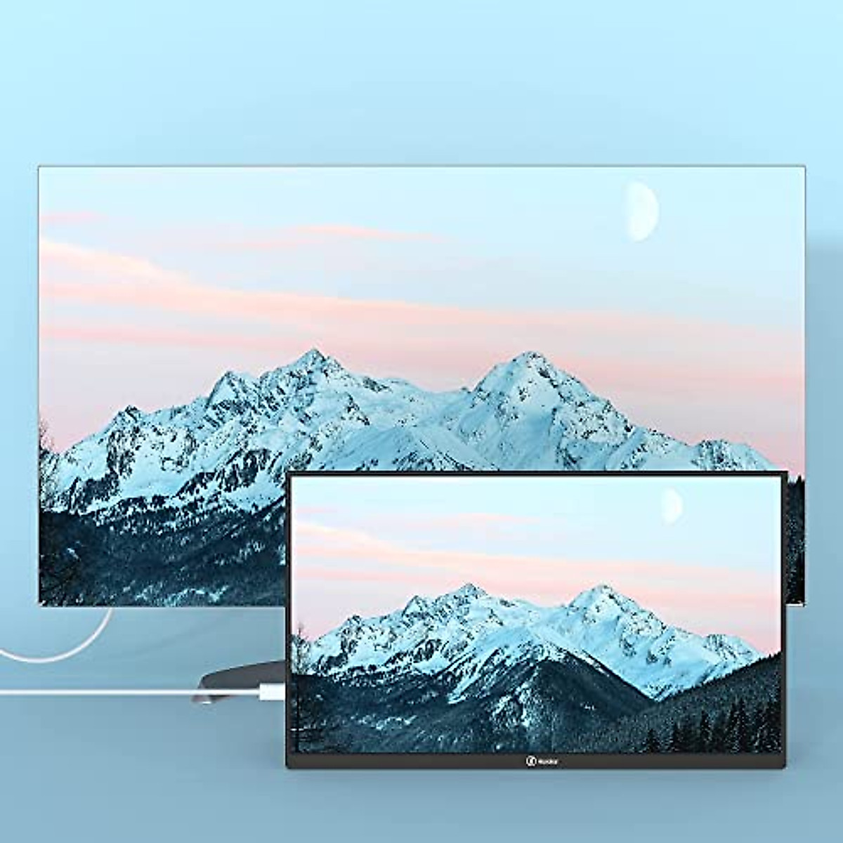 Portable Monitor,15.6 inch 1080P FHD USB C Laptop Monitor HDMI Computer Display External Monitor for Laptop Ultra Slim IPS Screen Gaming Monitor for PC PS4 Xbox Switch Phone, Built in Speaker