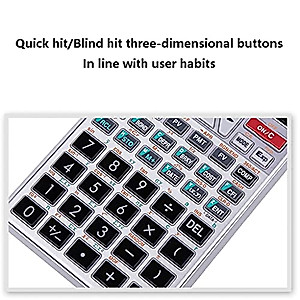 Calculator,Advanced Scientific Gray Financial Calculator,12-Digit Two-line Display Screen,Battery-Powered,School Students Calculators