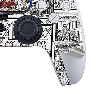 Skinit Decal Gaming Skin Compatible with PS5 and Compatible with PS5 Digital Edition DualSense Controller - Officially Licensed Warner Bros Superman Comic Logo in Red Design