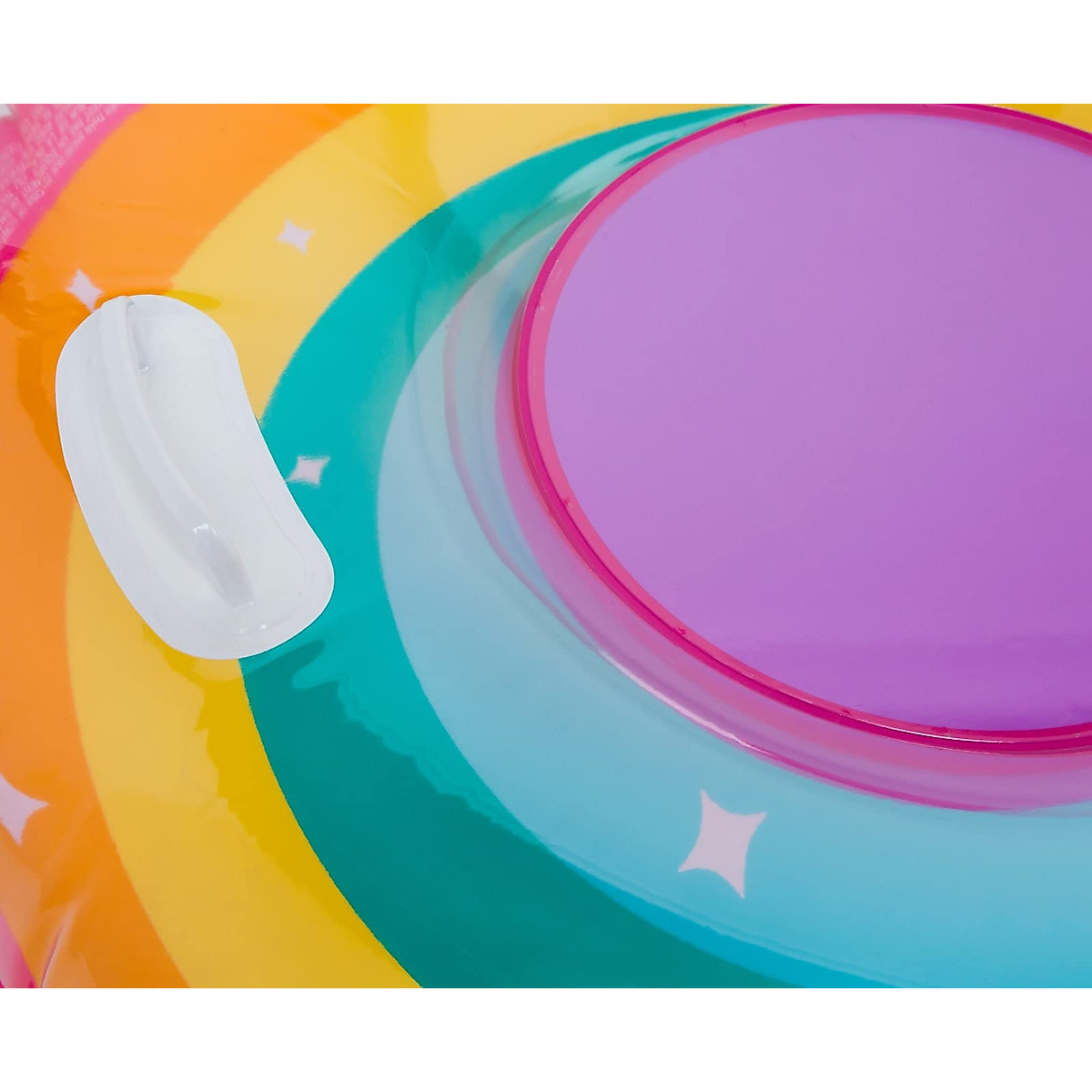 BigMouth Inc. Rainbow Snow Tube – 3 ft. Wide Inflatable Snow Tube with Easy Grip Handles, Made of Durable Vinyl with Welded Seams – Makes a Great Gift, Multicolor