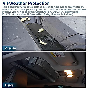 Car Cover Waterproof for 2003-2008 BMW Z4, Snowproof Outdoor Car Covers with Zipper Windproof Heavy Duty All Weather (Black)