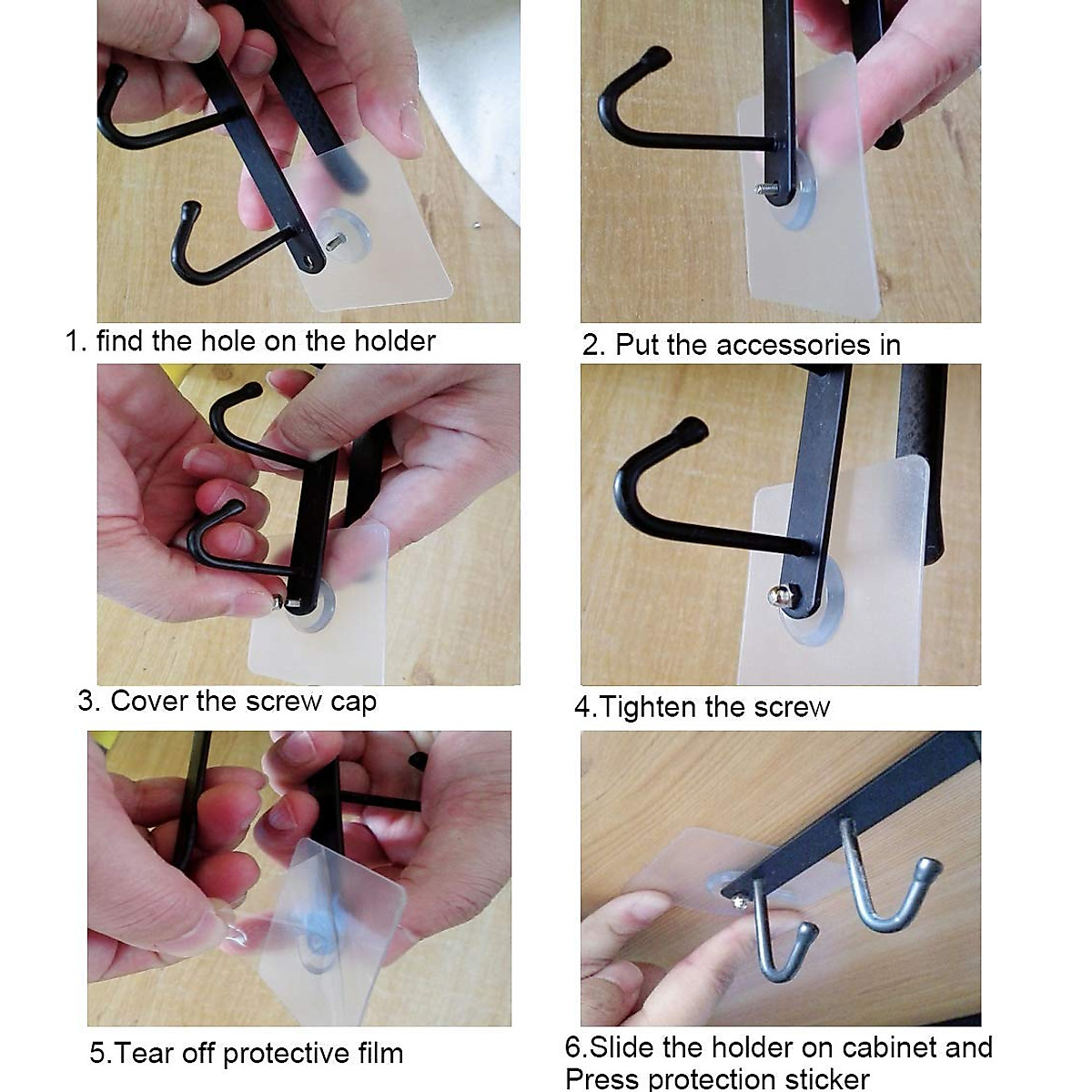 Mug Holder,Coffee Cup Holder,Kitchen Utensil Storage Hook,Cabinet Storage Hook,Wall Mounted Home Storage Hooks for Pots,Pans,Spoons,Spatulas,and Cooking Accessories and Other Kitchen Hardware-2 Pcs