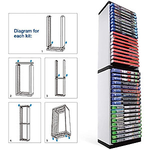 DAHAKII 36 Game Discs Storage Holder Stand for PS5 Game Storage Compatible with PS5/PS4/Xbox/Nintendo Switch