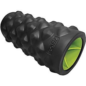 GoFit Extreme Massage Go Roller - Massage Bar and Training Manual,Black/Green,13",GF-EFR13-BLK