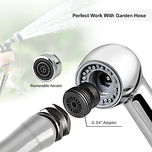 Utility Sink Faucet, Laundry Room Faucet with Pull Out Sprayer, Laundry Tub ABS Plastic Faucet, 4 Inch Centerset 3 Holes Installation Non-Metallic, Brushed Nickel