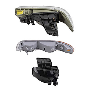 Brock Replacement 6 Pc Set Headlights Replacement Fog Lights & Side Signal Marker Lights Compatible with 1999-2002 Silverado Pickup Truck